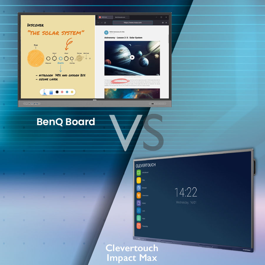 BenQ Board Vs Clevertouch Impact Max