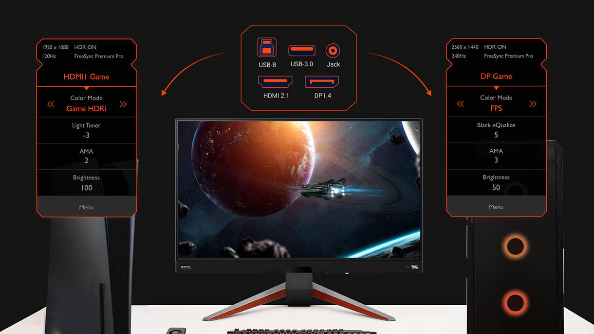 MOBIUZ 2K QHD 27 inch 240Hz 1ms Gaming Monitor | EX270QM | BenQ UK