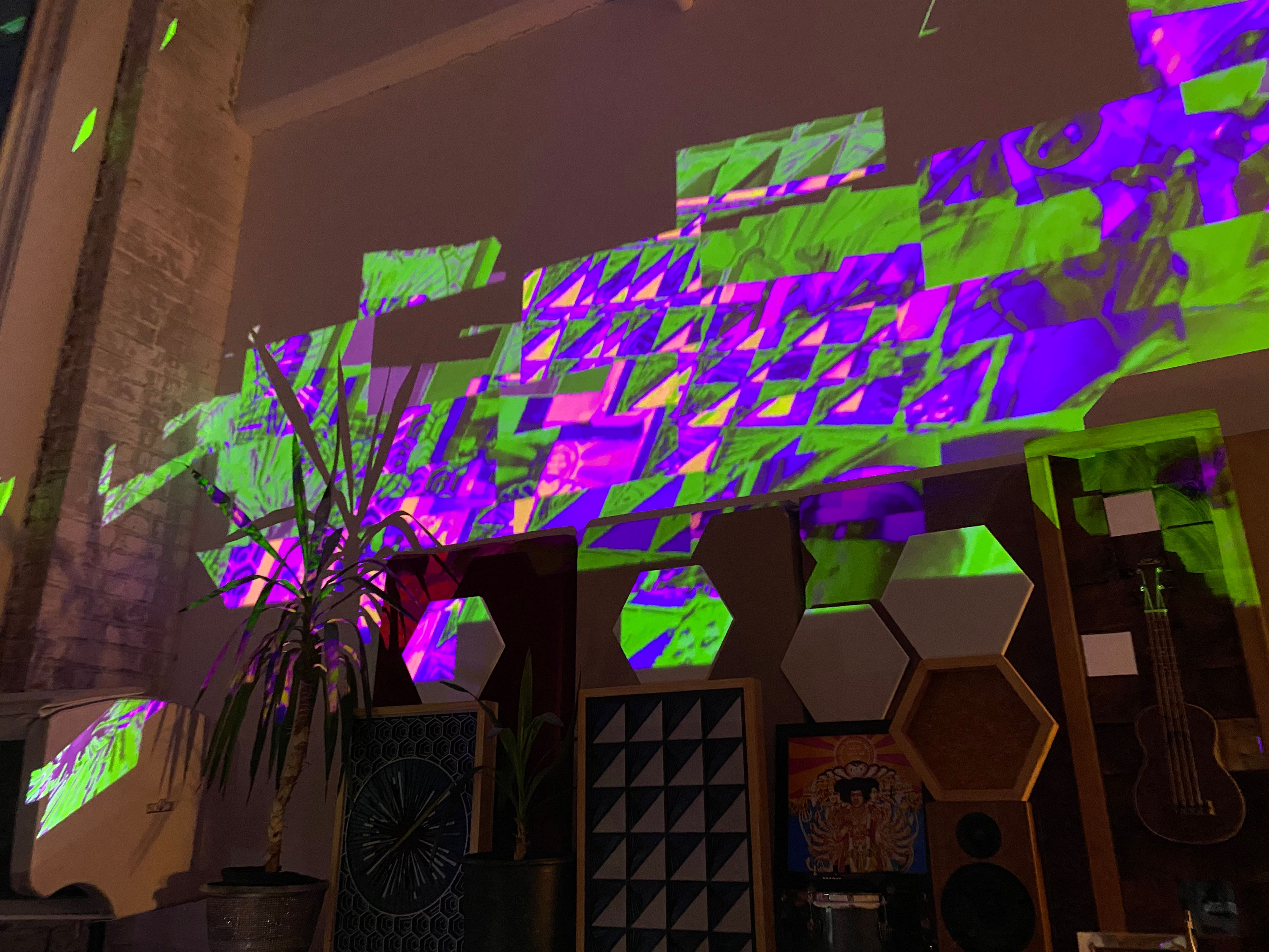 Dazzling Video Projection Sets the Vibe for Music Production Studio